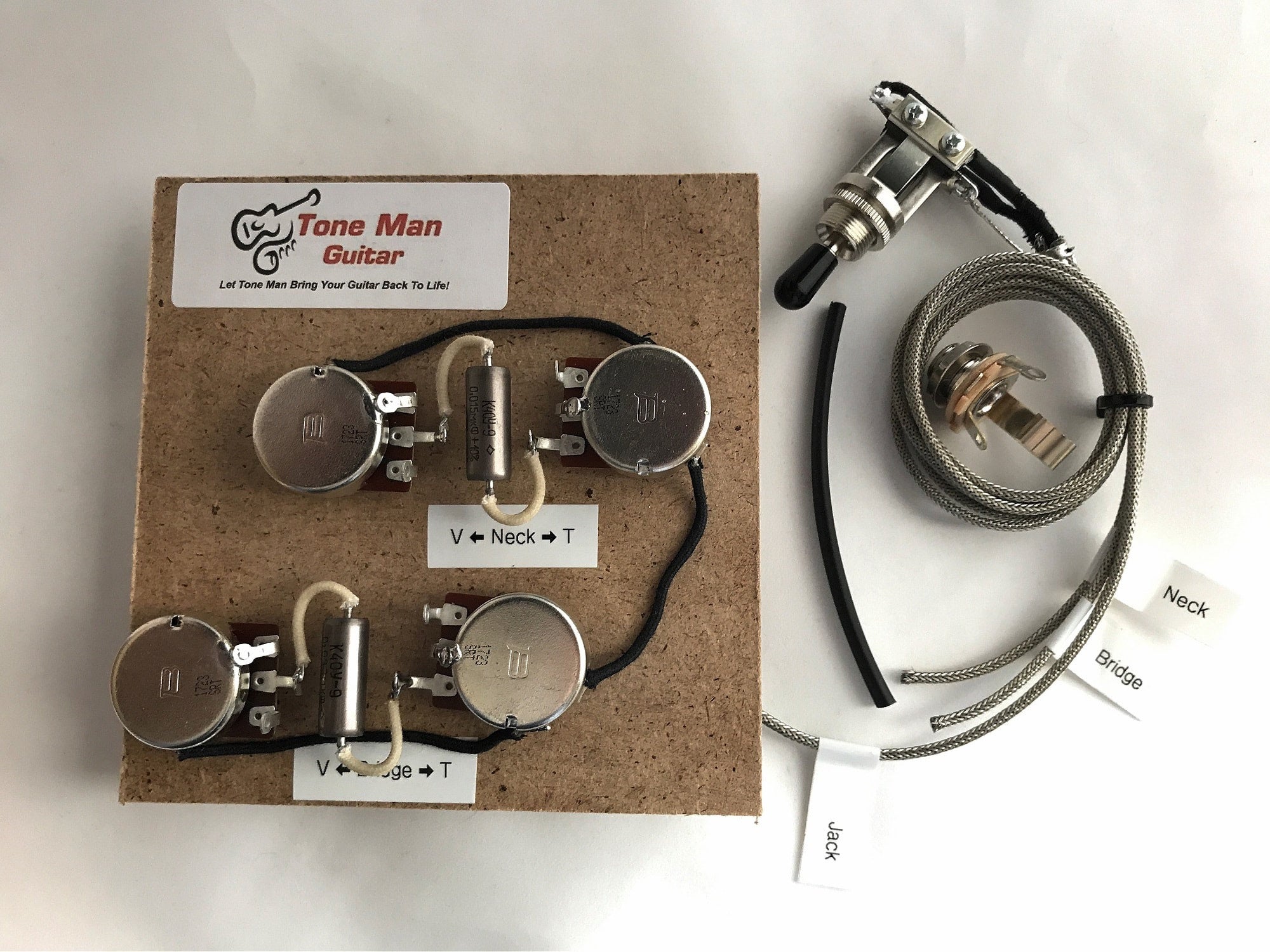 Epiphone Gibson Les Paul Guitar Upgrade Wiring Kit | Tone Man Guitar ...