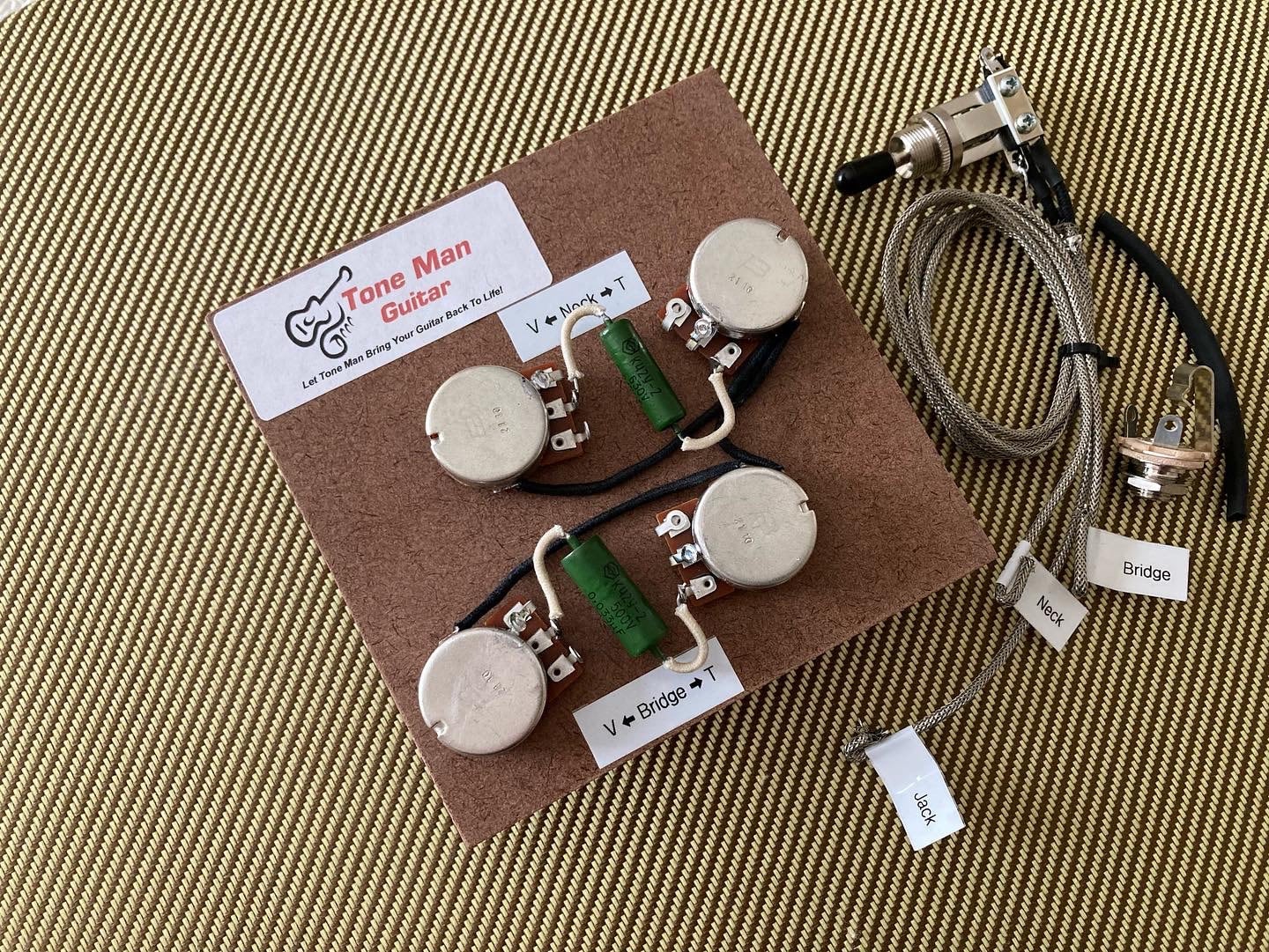 Gibson Epiphone upgrade wiring kit PIO tone caps | Tone Man Guitar ...