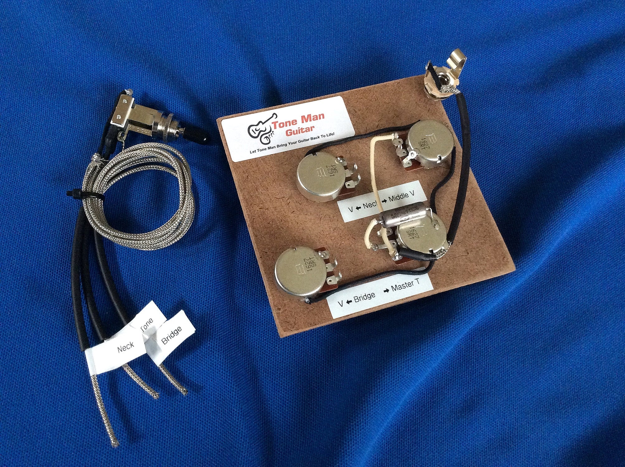 Gibson Les Paul 3 Pickup Wiring Upgrade kit | Tone Man Guitar upgrade ...