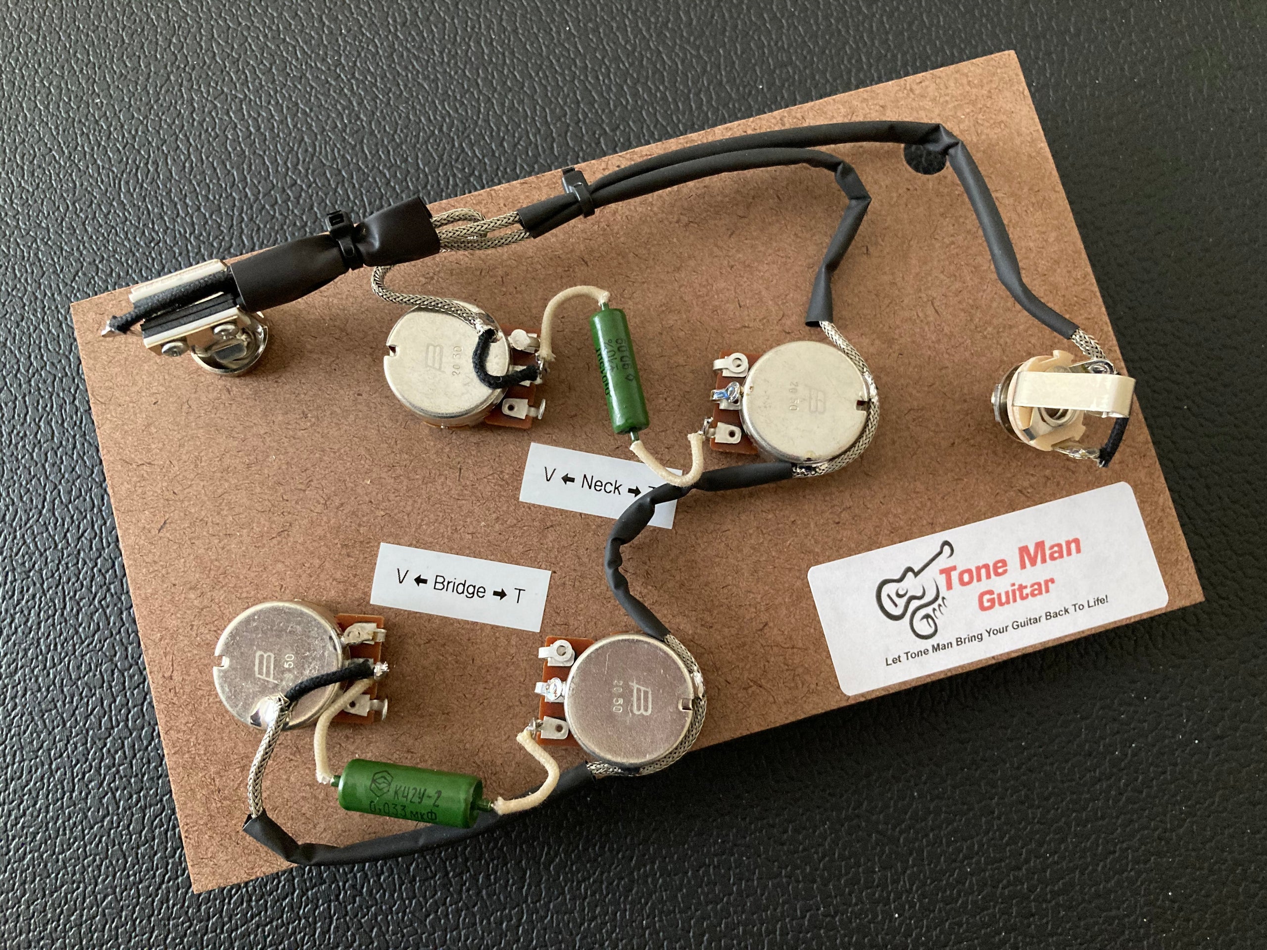 Gibson and Fender Style Guitar Upgrade Wiring Kits | Tone Man Guitar ...