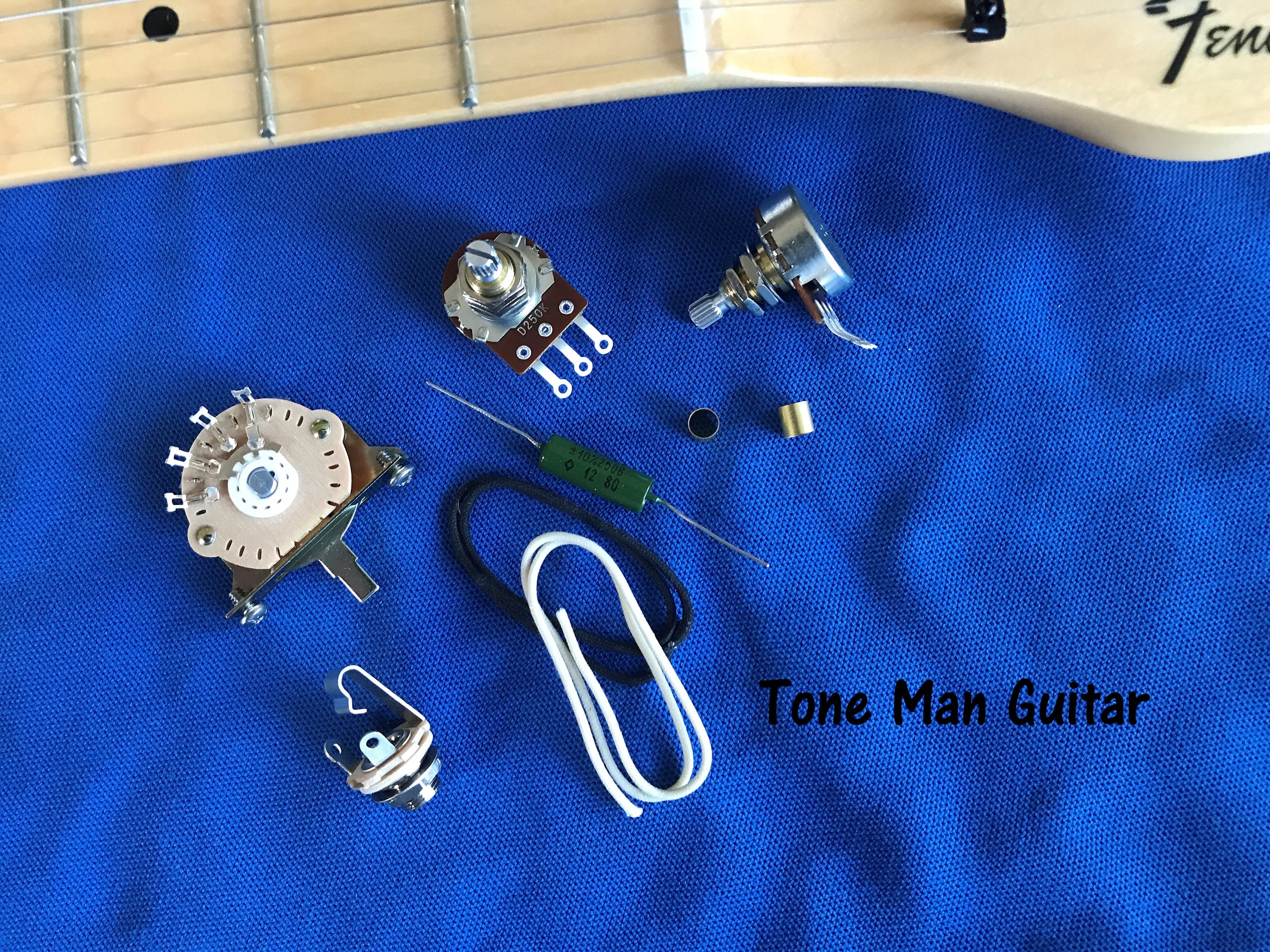 Telecaster wiring upgrade kit PIO vintage tone cap | Tone Man Guitar ...
