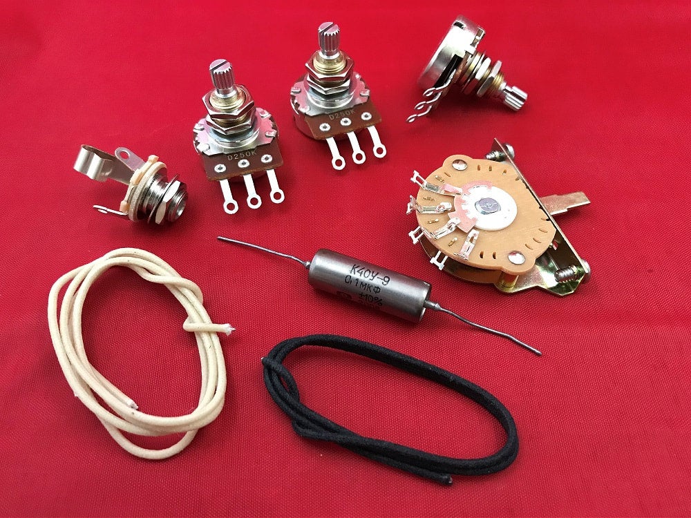 Stratocaster Eric Johnson upgrade kit with PIO cap, 5 way switch and ...